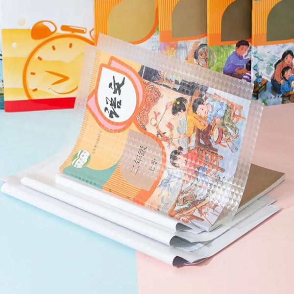 Tập 10 tờ giấy decal dán vở, bọc sách trong suốt, siêu bền